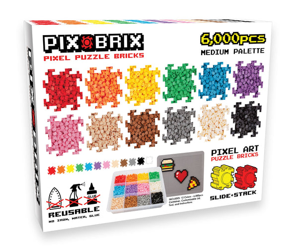 6000pc Pixel Puzzle Bricks Containers