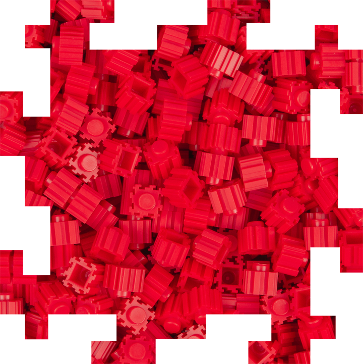 Medium Red Pix-Brix Set - 250 or 500 Building Bricks Set