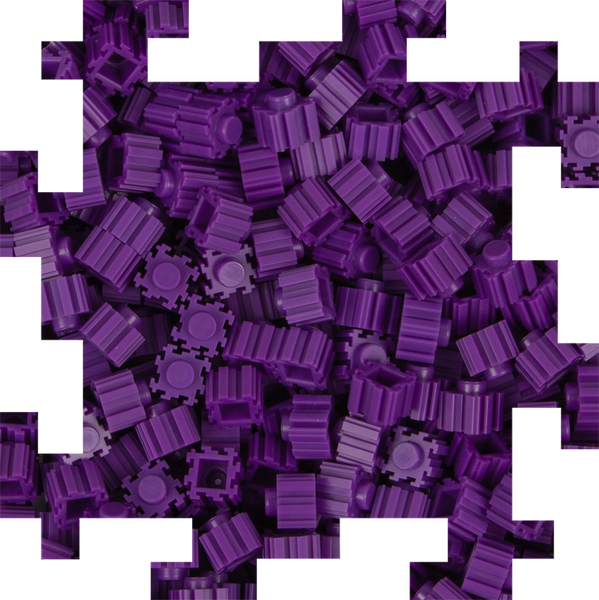 Dark Purple Pixel Bricks - Deep Color Art Expression