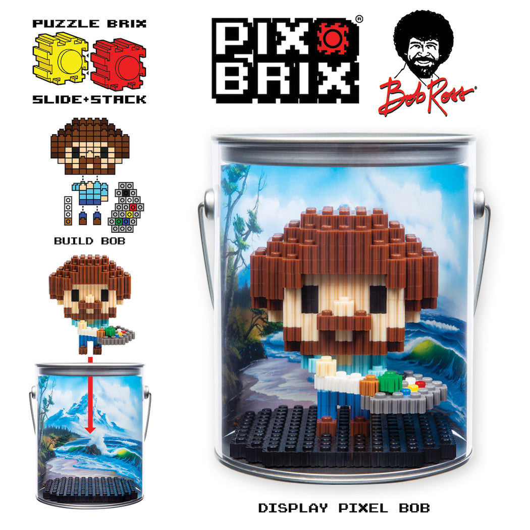 Bob Ross Pixel Puzzle Building Set | Officially Licensed