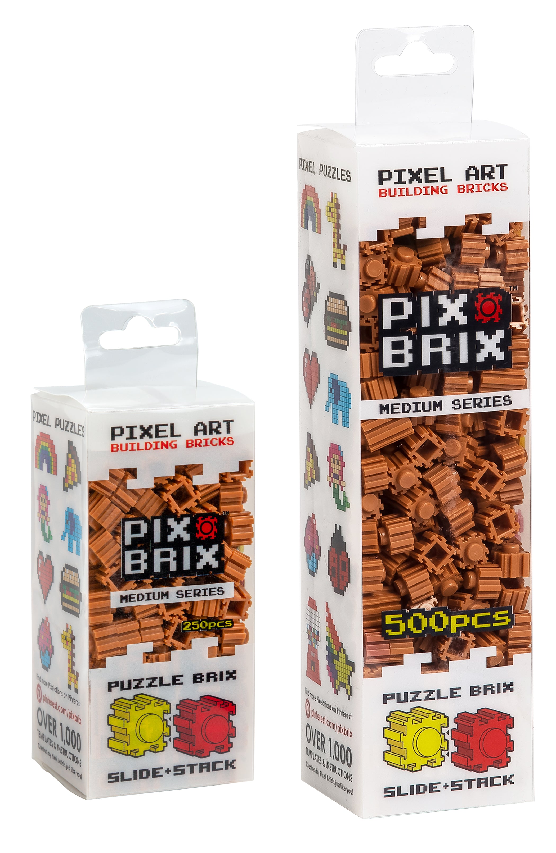 Medium Brown Pix Brix - Building Blocks Set