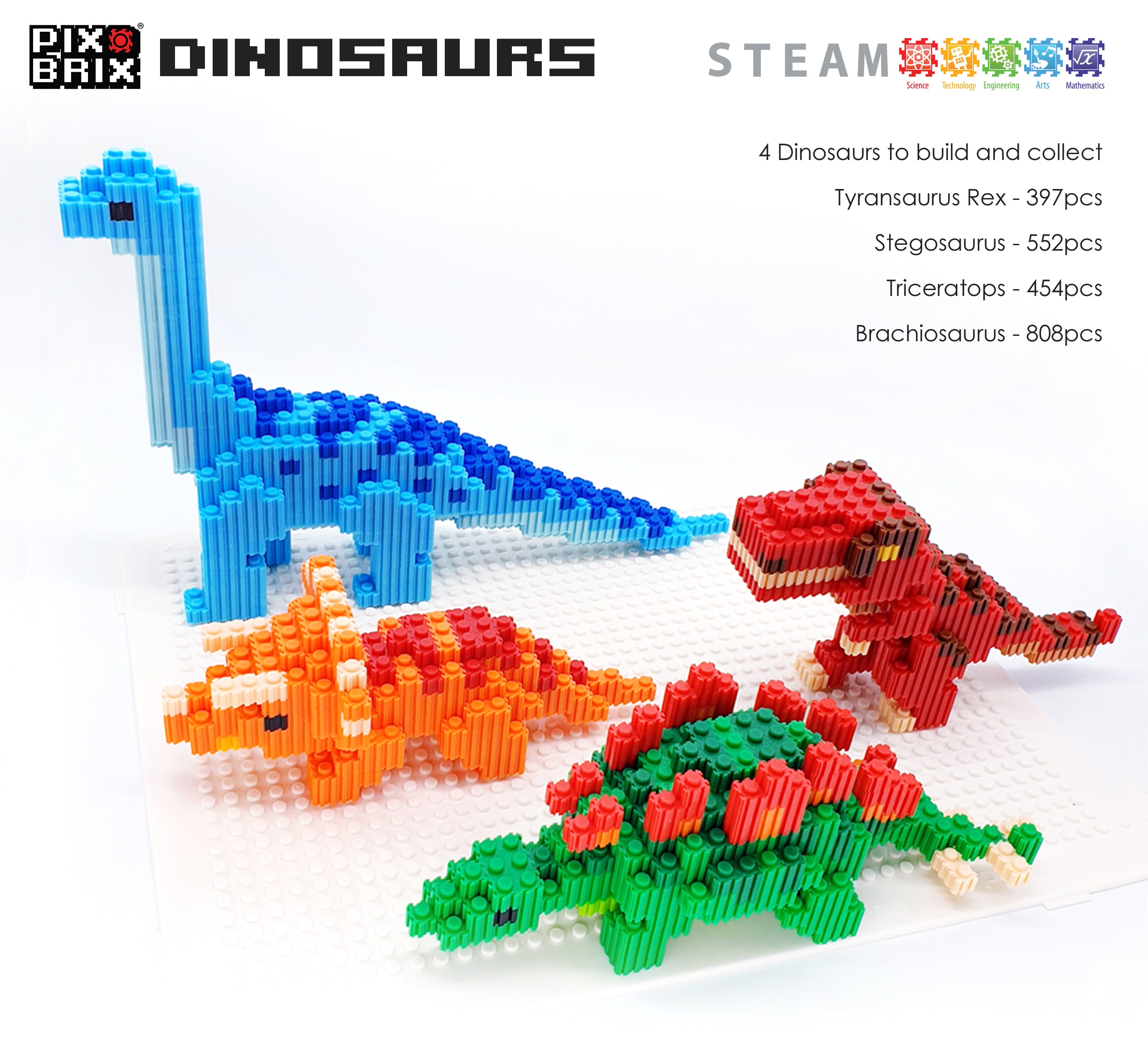 Brachiosaurus Pixel Art Kit – Build Your Own Creations