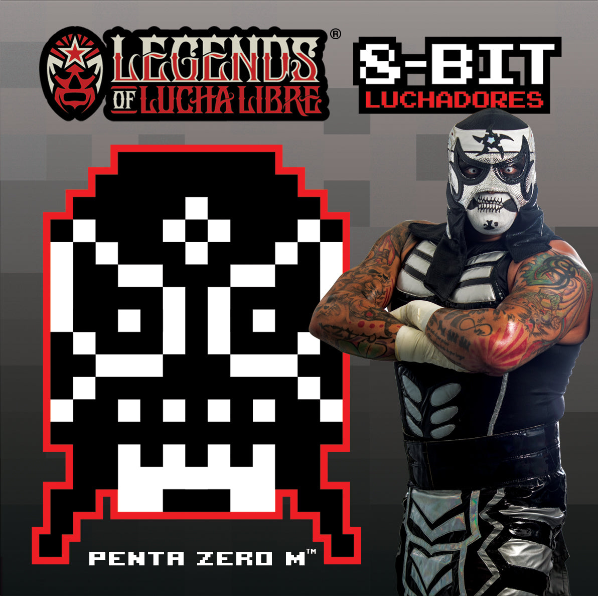 Penta Zero M Pixel Puzzle Kit: 3D Wrestler & 2D Mask