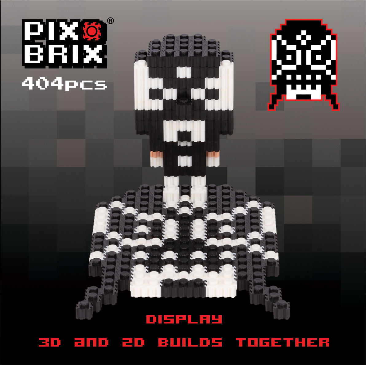 Penta Zero M Pixel Puzzle Kit: 3D Wrestler & 2D Mask