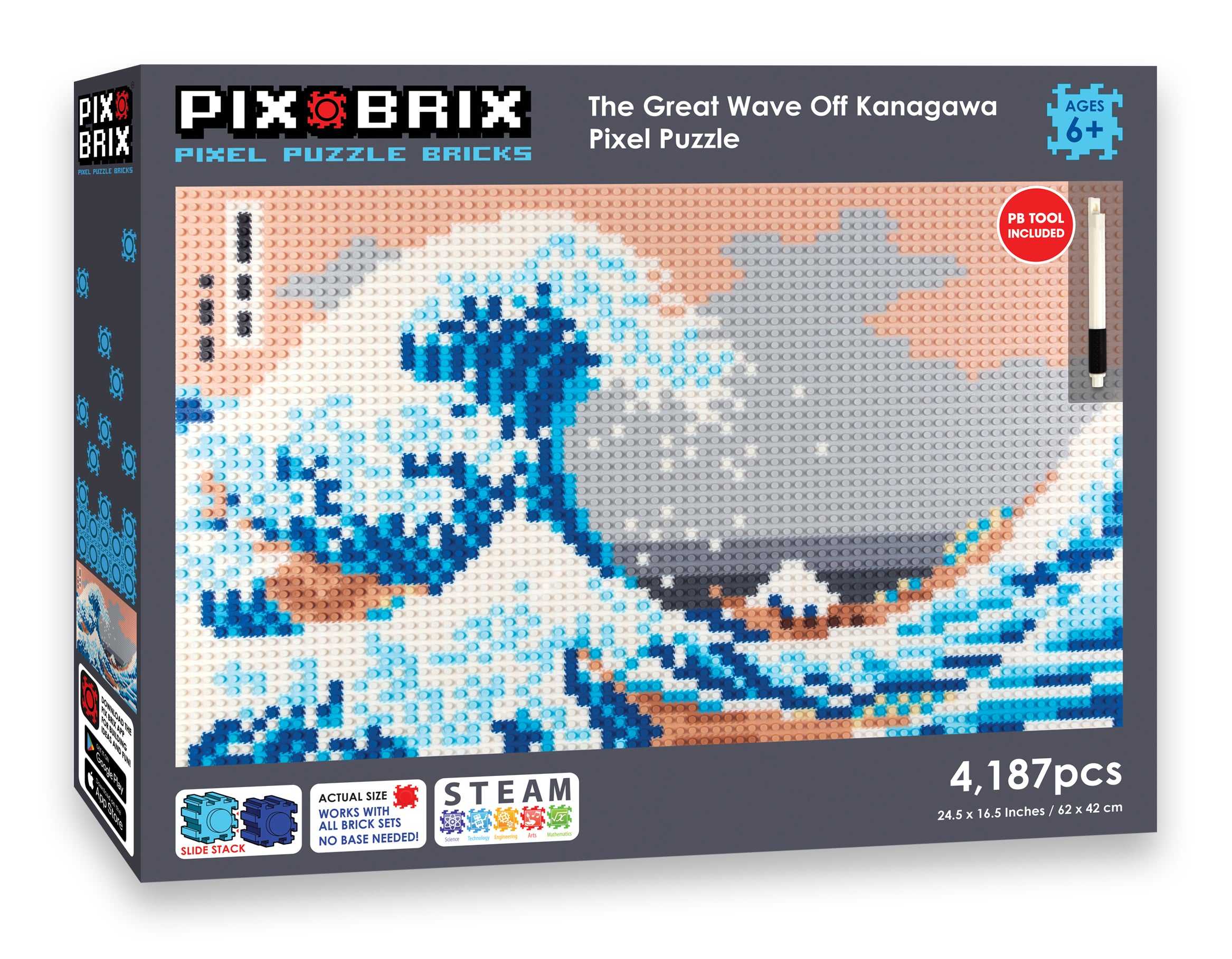 The Great Wave Off Kanagawa Puzzle - Pixel Art Challenge